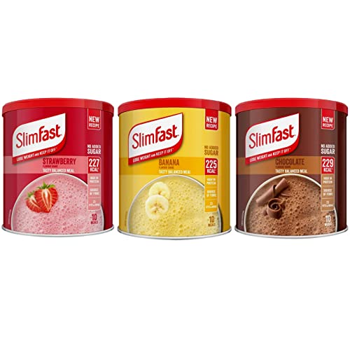 Meal Replacement SlimFast Meal Shake Powder Banana, Strawberry And ...