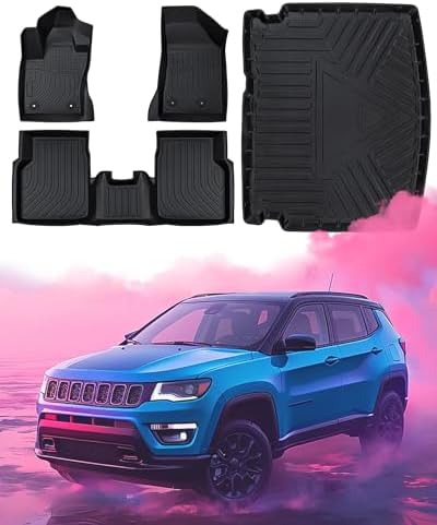 Amazon.com: All Weather Floor Mats Set Custom Fit for 2017-2024 Jeep ...