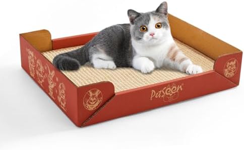 Amazon.com : Cat Scratching Board, Corrugated Cardboard with Sisal Pad ...