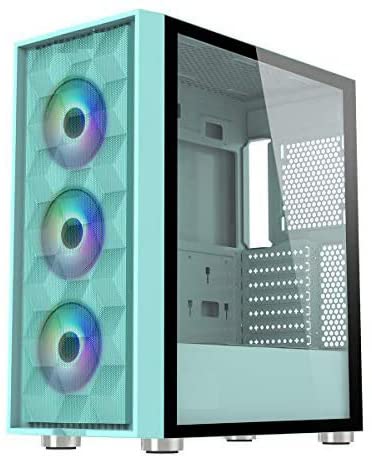 Buy Computer case SHUZ Mint Green Computer case Gaming PC ATX/MATX/ITX ...