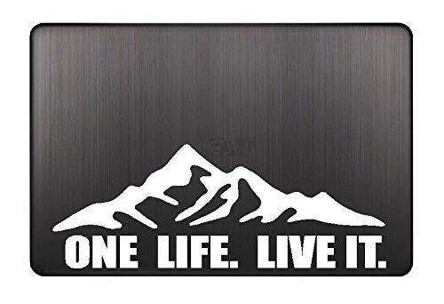 LYOMAN® One Life Live It Adventure Mountain Laptop PC Stickers & Decals ...