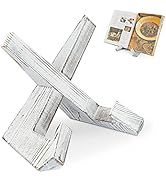 PUERSI Recipe Book Stand for Kitchen, Wooden Cookbook Holder for ...