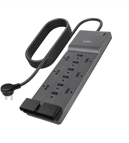 Amazon.com: Belkin 12-Outlet Surge Protector Power Strip w/ 12 AC ...