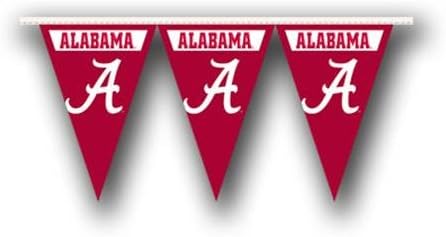 Amazon.com : NIB Alabama Crimson Tide UA 25ft Pennant Banner Flags ...