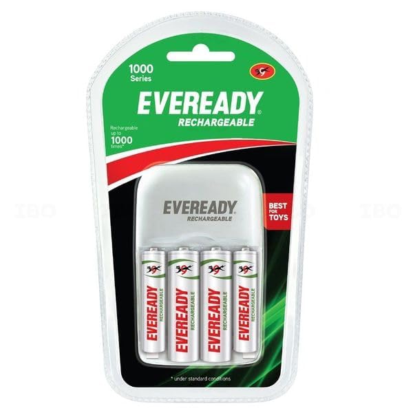 Eveready Rechargeable Batteries with Charger (230 V) Lithium Solar ...