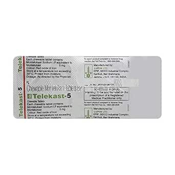 Telekast 5 - Strip of 10 Tablets. : Amazon.in: Health & Personal Care