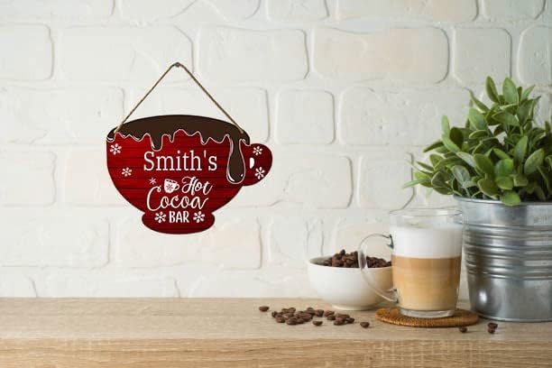 Letrero personalizado de barra de cacao caliente, letrero personalizado ...