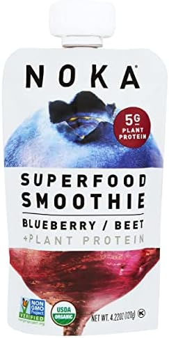 Amazon.com : NOKA Superfood Pouches Blueberry Beet, 100% Organic Fruit ...