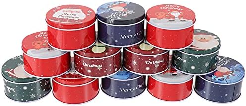 Amazon.com: DOITOOL Cookie Tin 12Pcs Christmas Cookie Tins with Lids ...
