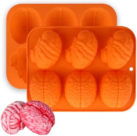 Amazon.com: Hewomate Brain and Heart Chocolate Mold, 3 Pieces Silicone ...