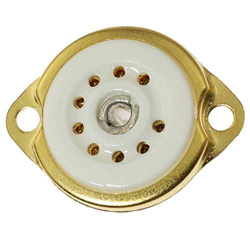 Snapklik.com : Vacuum Tube Socket 2PCS Ceramic Gold Plated 9Pin Chassis ...