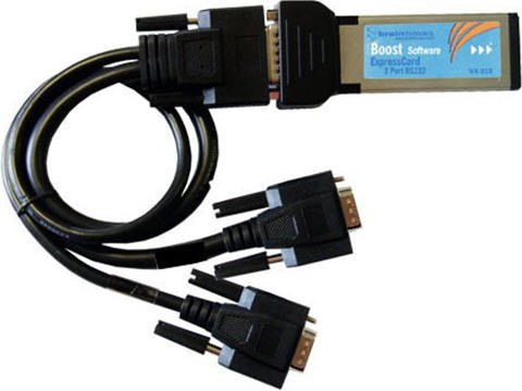 VX-012 2-Port Multiport Serial Adapter - ExpressCard - 2 x DB-9 Male RS ...