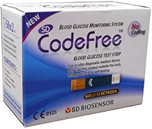 SD BIOSENSOR CodeFree Blood Glucose Test Strips (Pack of 200) : Amazon ...