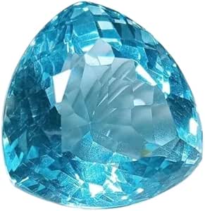 Amazon.com: Natural 93.00 Ct Ocean Blue Topaz Certified Trillion Cut Loose Gemstone Collectible ...