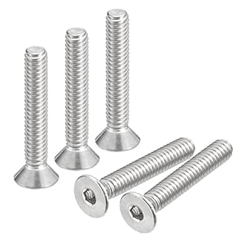 uxcell #8-32x1 Flat Countersunk Head Socket Cap Screws, 25Pcs 304 Stainless Steel Hex Socket ...
