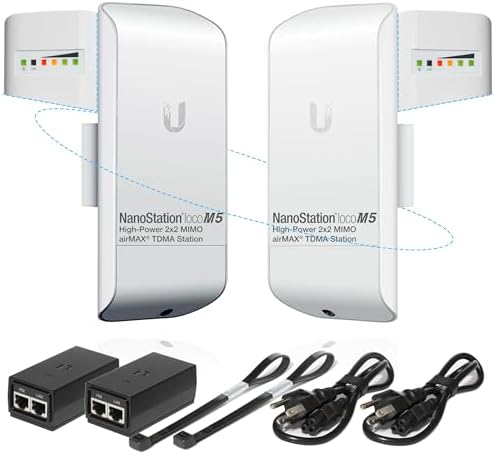Wireless Bridge Ubiquiti LOCOM5 PRE-CONFIGURED, Bundle of 2 Ubiquiti ...