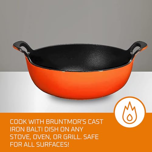 Snapklik.com : 3 Qt Enamel Cast Iron Balti Dish In Pumpkin Spice, 3 ...