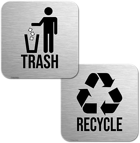 Amazon.com: Recycle and Trash Magnets for Kitchen Trash Cans and ...