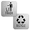 Amazon.com: Recycle and Trash Magnets for Kitchen Trash Cans and ...