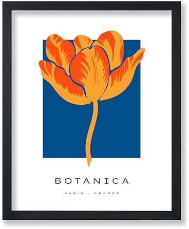 Amazon.com: Poster Master Orange Flower Poster - Retro Flower Print ...