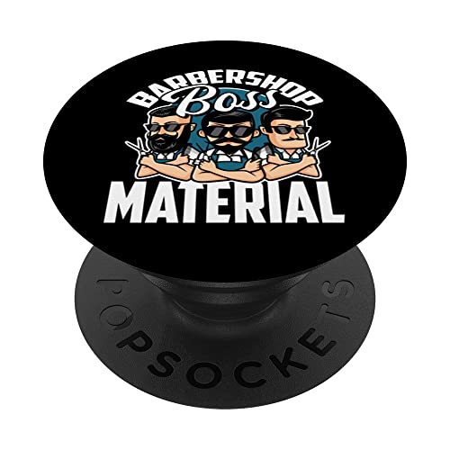 Barbershop Boss Barber Hairstyle – Beard Haircut Barbershop PopSockets ...