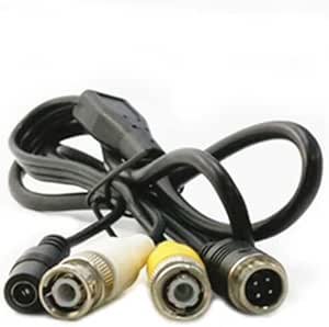 Amazon.com: GX12 Connector 4 Pin Male to 2Male BNC Connector and DC ...