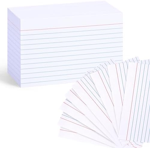 Amazon.com : BOOKNOW 320PCS White Index Cards, 3" x 5" Ruled Index ...