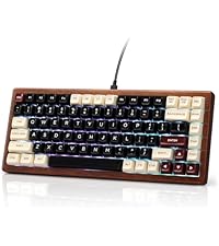 Amazon.com: GLENCREAG RK104 Retro Mechanical Keyboard, Wired Full-Size ...