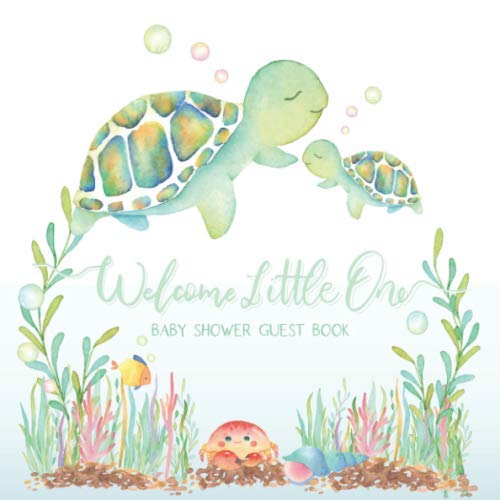 Baby Shower Guest Book: Sea Turtle Guestbook Keepsake with Wishes ...