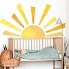 Amazon.com: 42 X 23.5 Inch Half Sun Wall Decals Watercolor Sun Wall ...