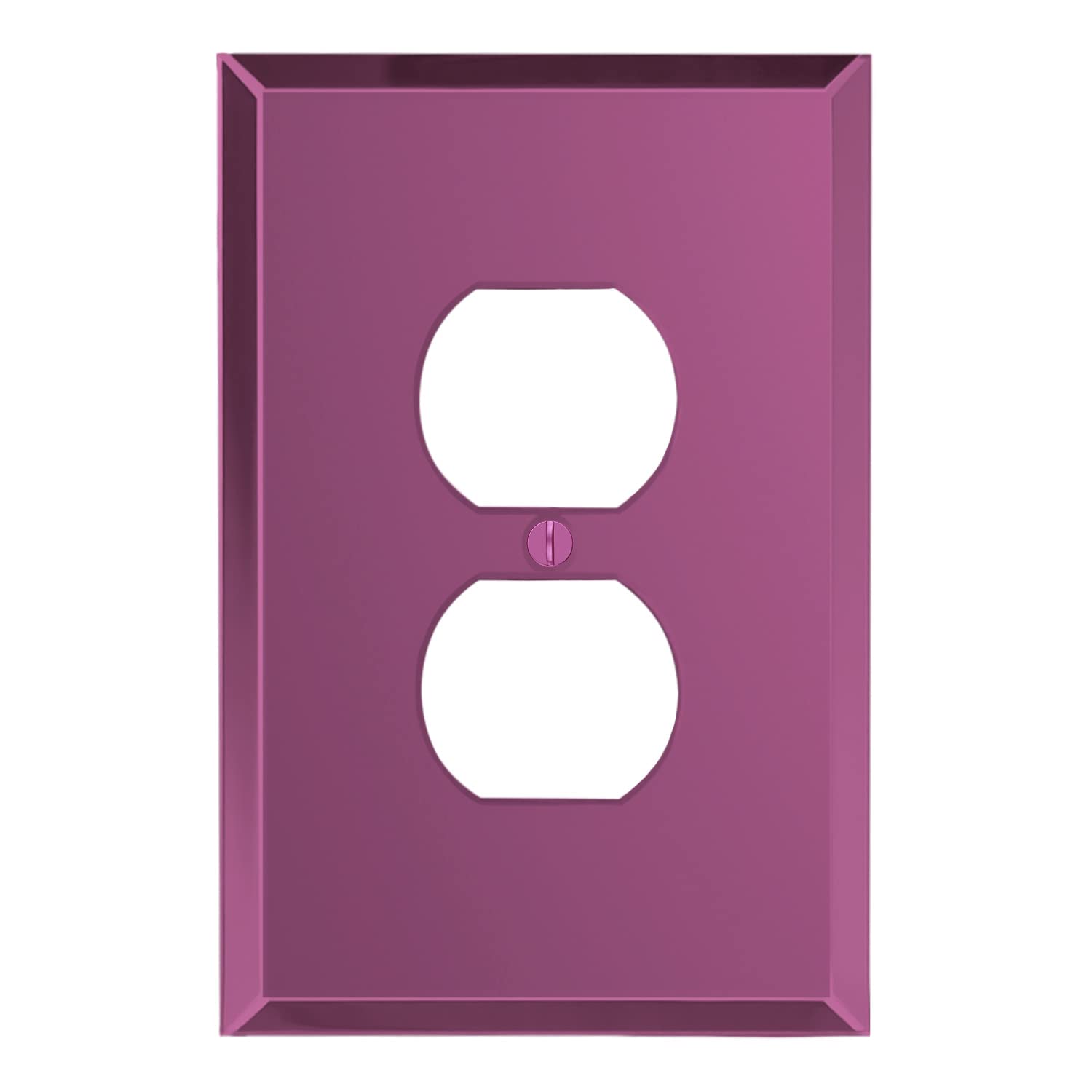 Switch Hits Purple Glass Mirror Outlet Wall Plate | 1 Duplex | 3.5" x 5 ...