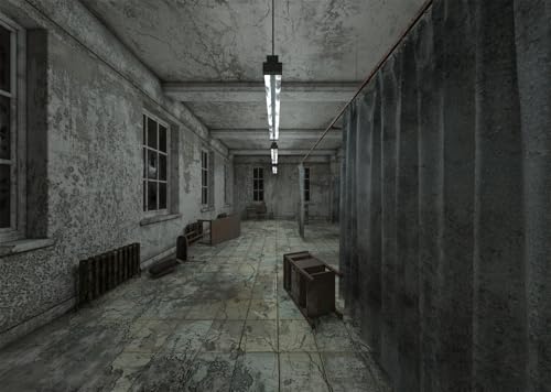 Loccor 10x8ft Fabric Abandoned Hospital Backdrop Old Creepy - Want It All