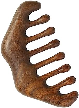 Amazon.com : Wooden Wide Tooth Comb - Natural Scalp Massager for Hair ...