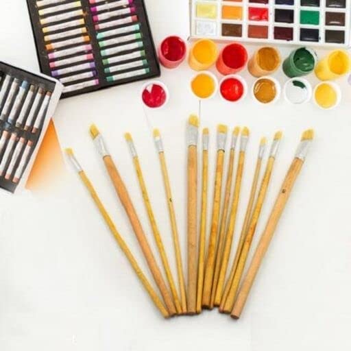 Best Buddy Paint Brushes - Brown/Multi Color Pack of 12 Bristles ...