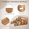 Amazon.com: Luqvzxv 8 Pcs Wood Risers Display Stands, 2 Set Wooden ...