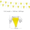 Amazon.com: LoveVC 100 Feet Yellow White Pennant Banner Flags String ...