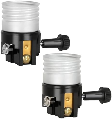 2 Pack UL Listed E26/E27 Light Socket Replacement with ON/Off Switch ...