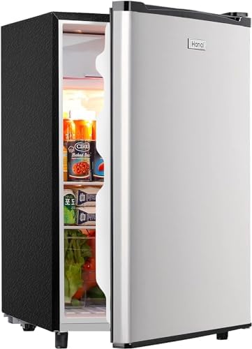 Amazon.com: WANAI Mini Fridge with Freezer 3.2 Cu.Ft Single Door Small ...