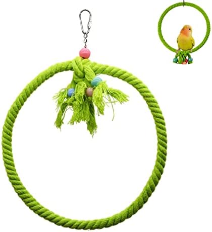 Bird Swing Cotton Rope Ring Round Bird Parrot Perches Parrot Cage ...
