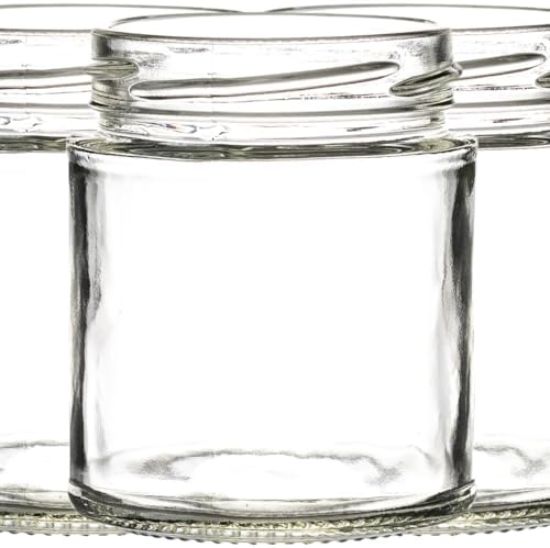 Set of 100 x 190ml Panelled 8oz Jam Jars | 190ml Jam Jars | Including ...