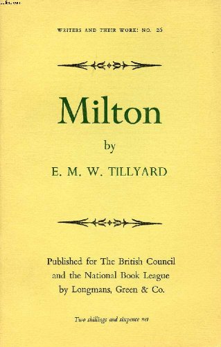 Milton (Writers & Their Work): Tillyard, E.M.W.: 9780582010260: Amazon ...