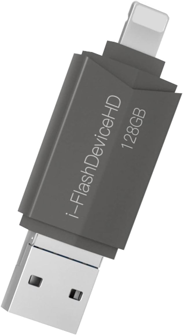 [Apple MFi Certified] 128G Lightning to USB3.0 Flash Drive Memory Stick ...