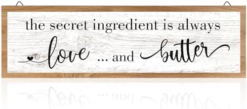 Amazon.com: Jetec The Secret Ingredient Is Always Love and Butter Sign ...