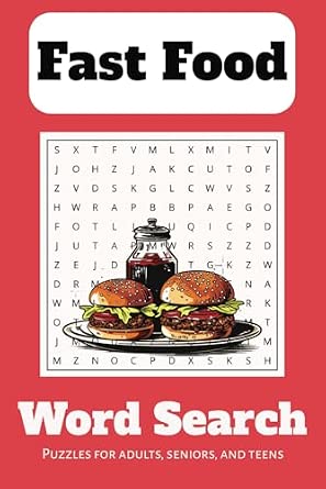 Fast Food Word Search Puzzle Book: Word Searches with Easy to Read ...