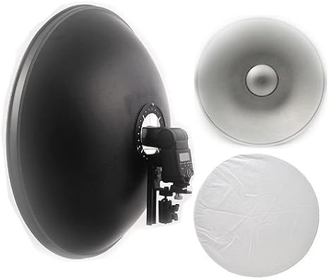 Amazon.com : ePhoto Large Off Camera Flash Beauty Dish Reflector Beauty ...