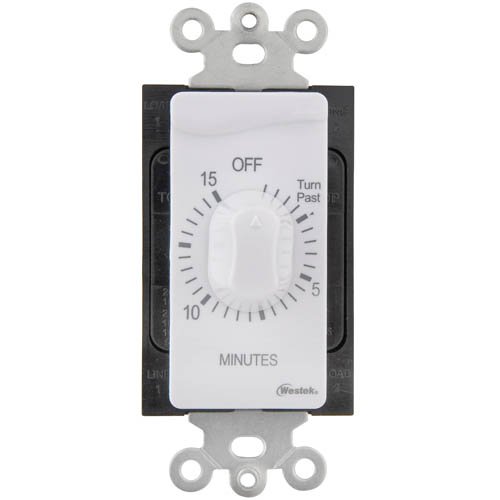 Wire-In Countdown Timer - 15 Minute - White: Wall Timer Switches ...