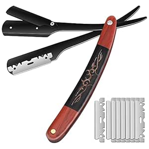 Amazon.com: Professional Barber Straight Edge Razor with 100 Single ...