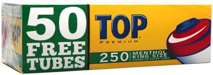 Amazon.com: Top Menthol RYO Cigarette Tubes - King Size - 250ct Box (4 ...
