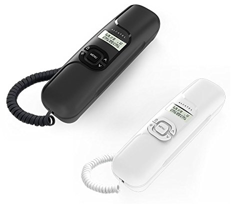 Alcatel T-16 Ultra Compact Corded Landline Phone with Caller ID Wall ...