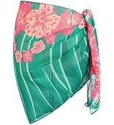 MissShorthair Womens Chiffon Beach Pareos Sarong Sheer Swimsuit Cover ...